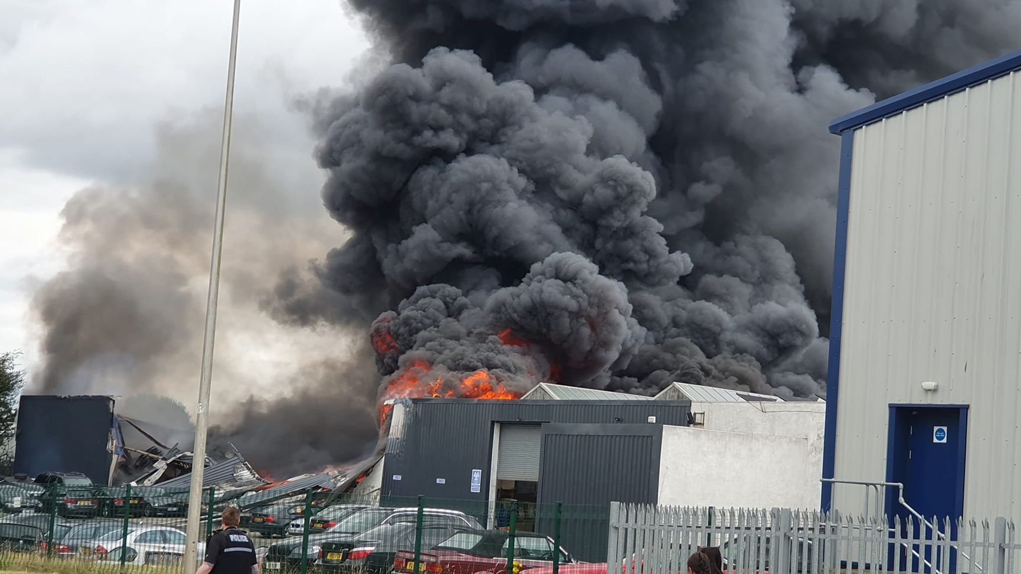 Fire crews battle huge blaze at Houston Industrial Estate in Livingston ...
