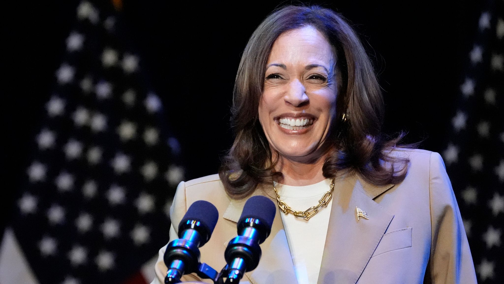 Donald Trump draws gasps as he questions Kamala Harris's racial ...