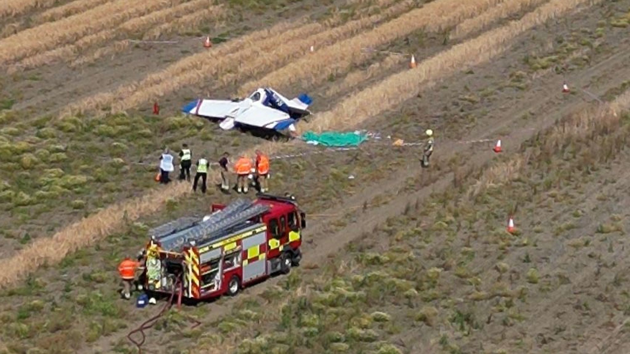 Two killed after light aircraft crashes into field in North Yorkshire | UK News | Sky News