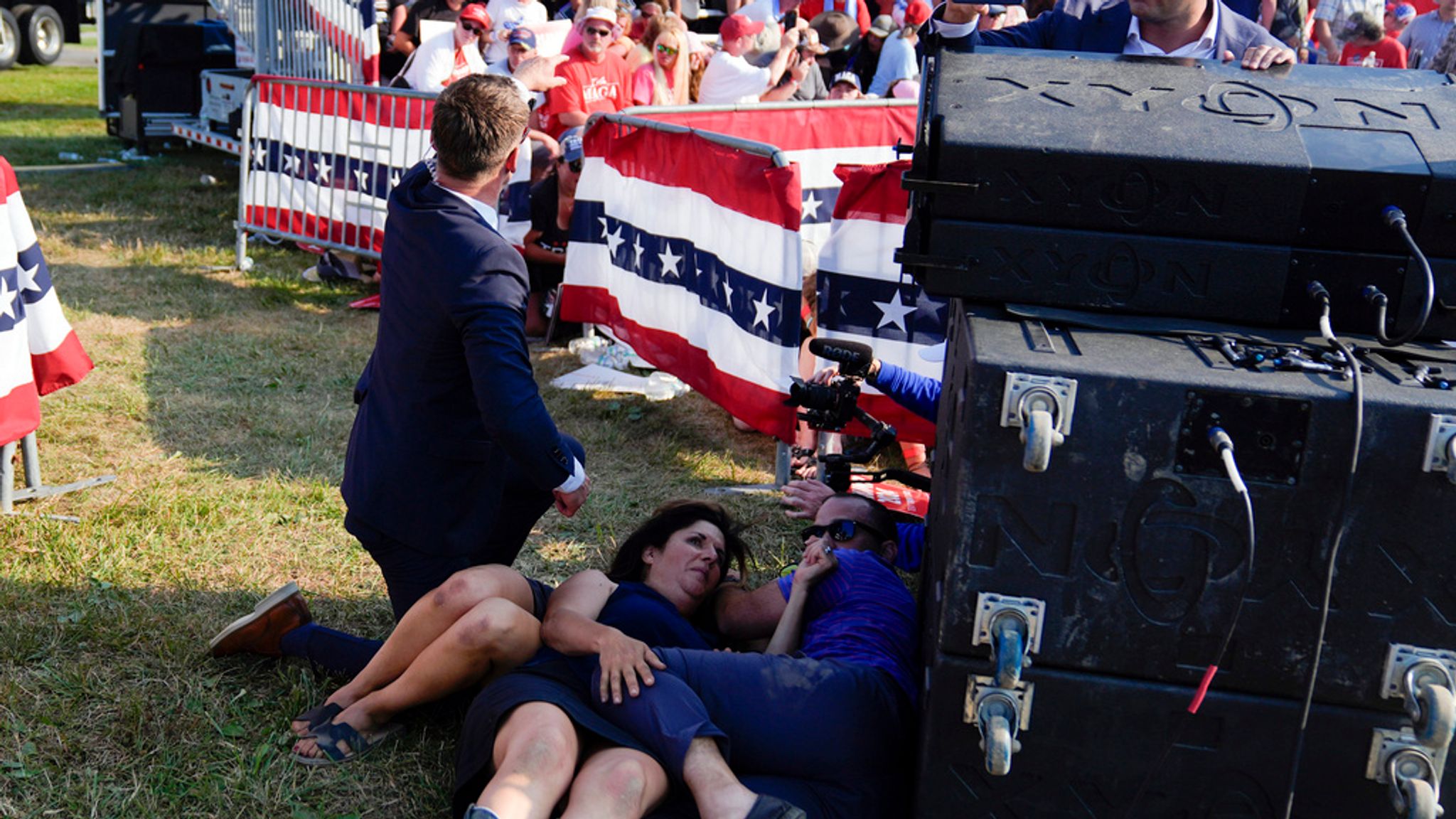 In pictures: Gunman fires multiple shots at Trump rally | US News | Sky ... In pictures: Gunman fires multiple shots at Trump rally | US News | Sky ...