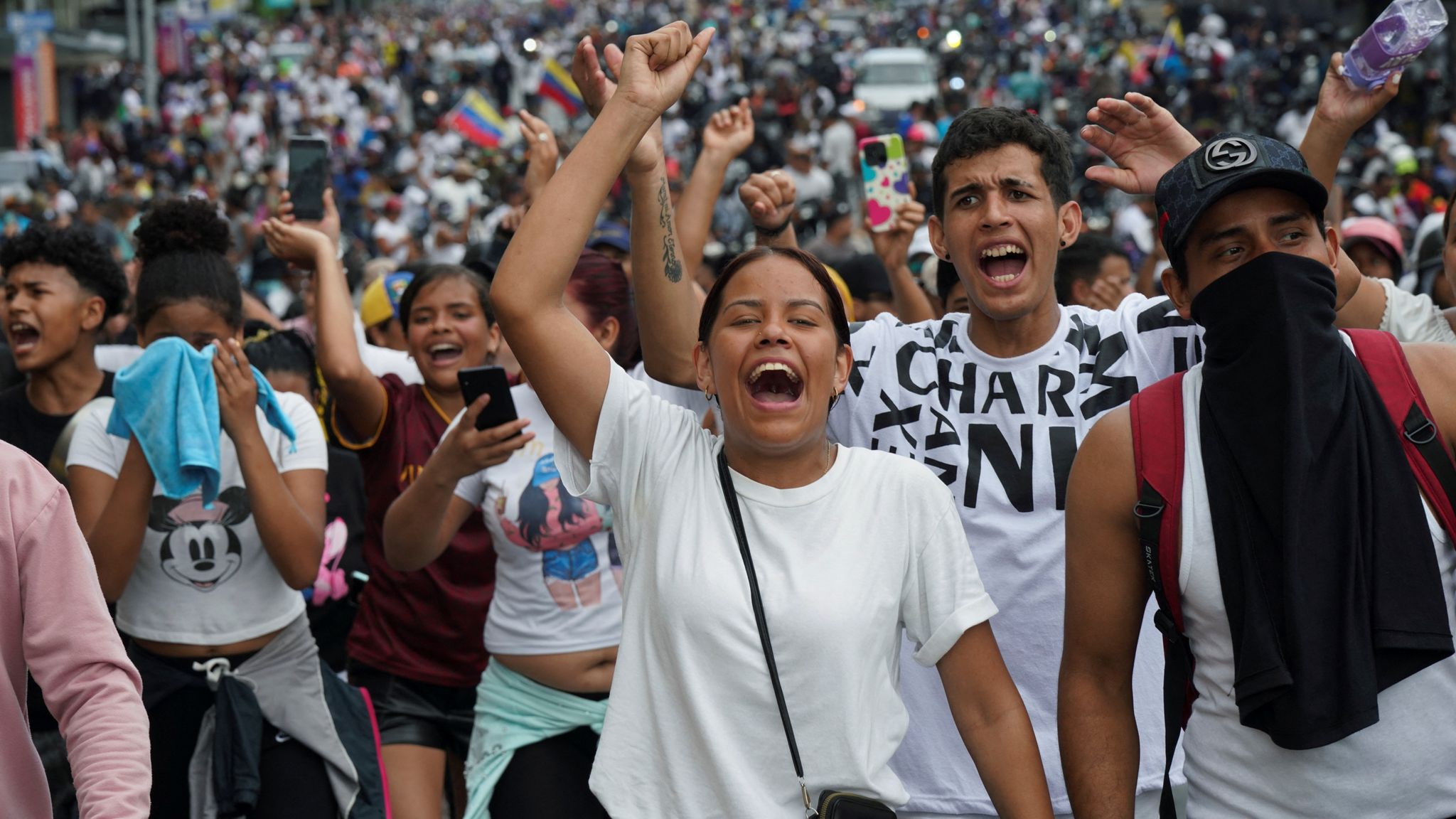 Venezuela: Protesters clash with police over disputed election result ...