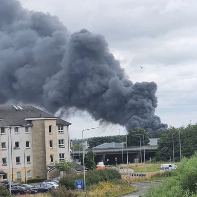 Fire crews battle huge blaze at Houston Industrial Estate in Livingston ...