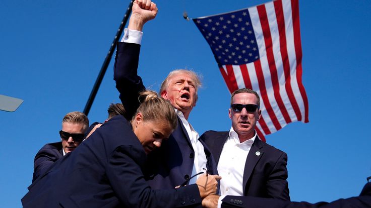 In pictures: Gunman fires multiple shots at Trump rally | US News | Sky ... In pictures: Gunman fires multiple shots at Trump rally | US News | Sky ...