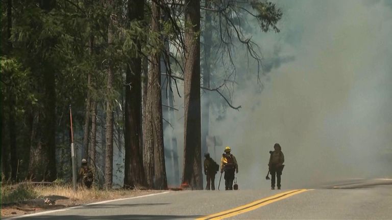 Firefighters Battle California Park Fire Wildfire As Smoke Fills The