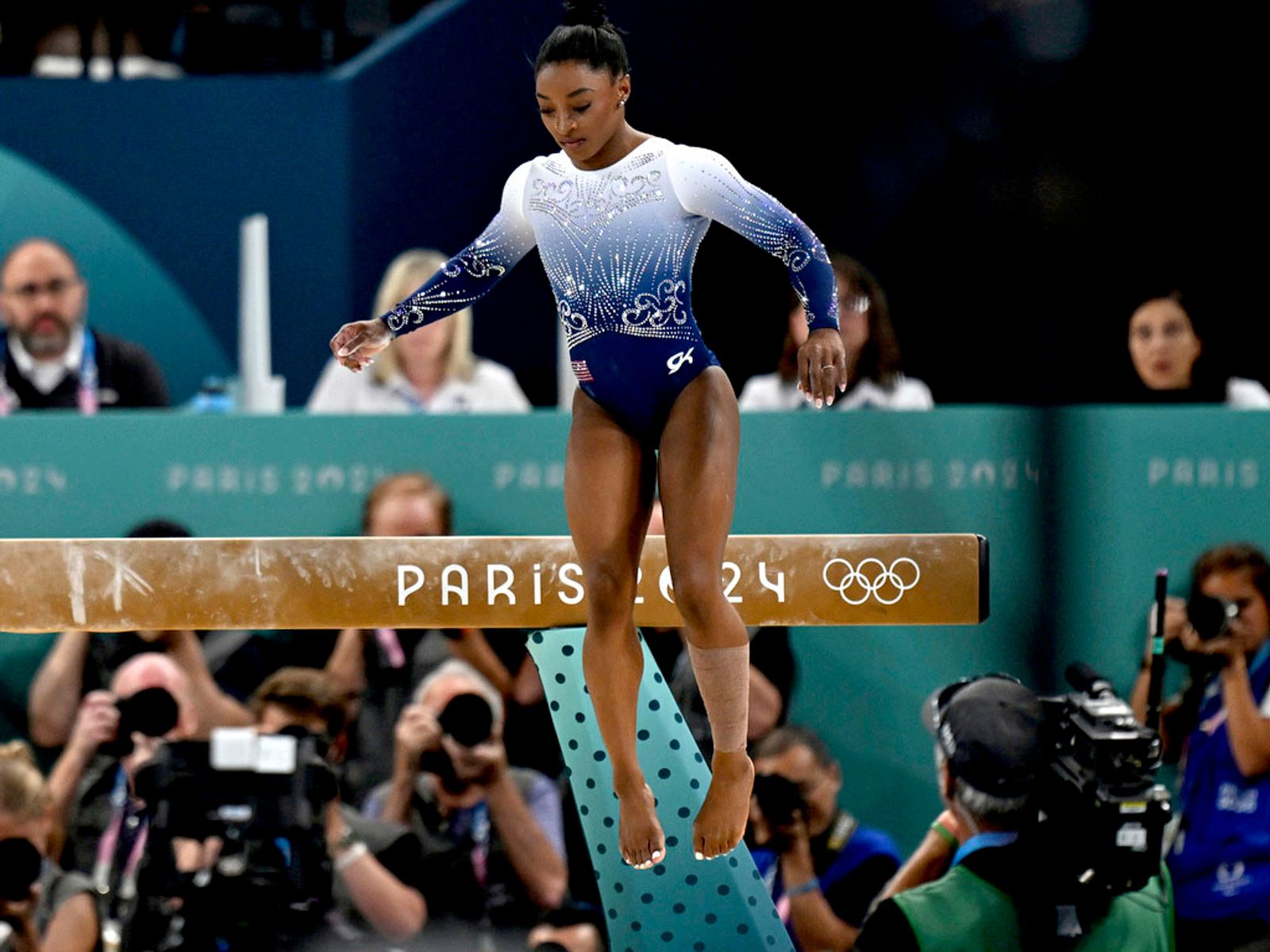 Simone Biles gets Olympic silver in floor after falling during balance ...