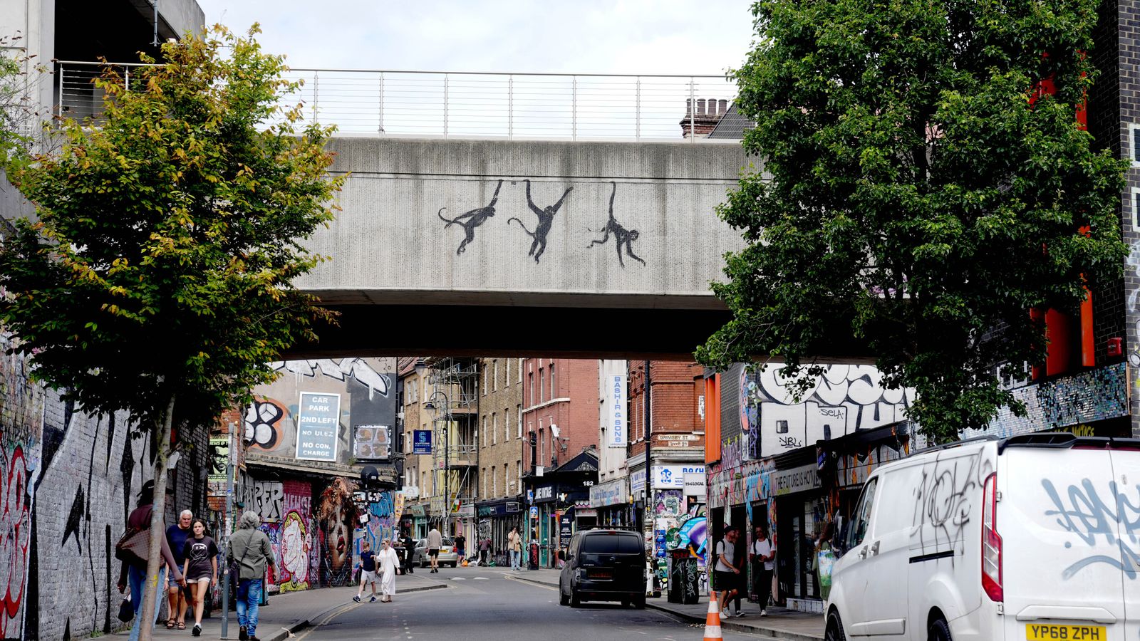 Fifth Banksy mural in five days appears above chip shop in Walthamstow ...