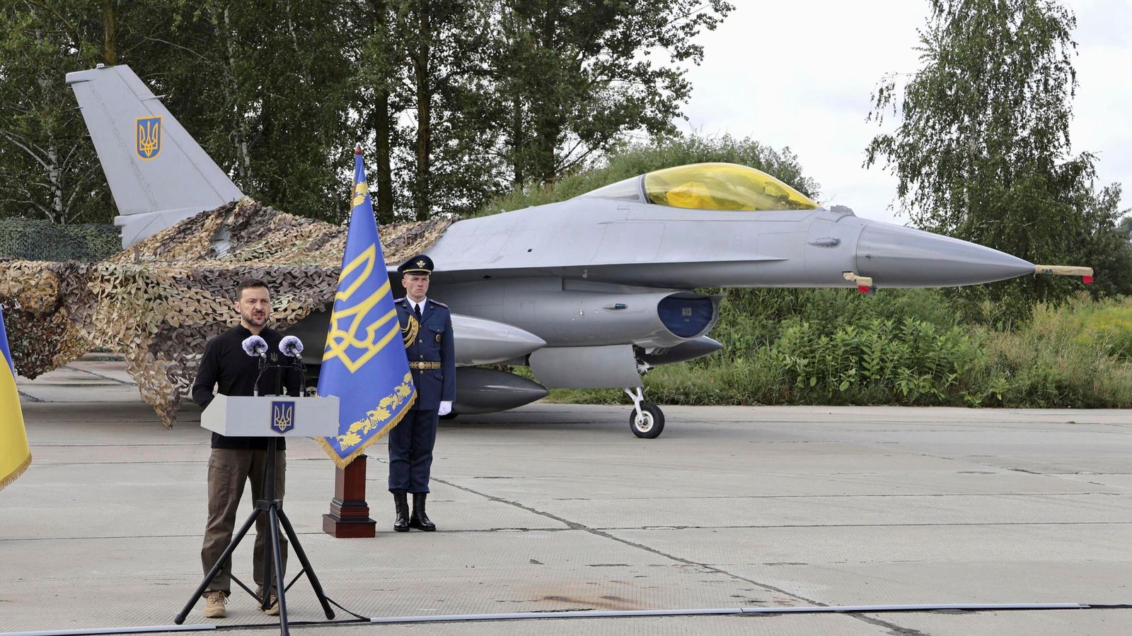 Ukraine begins deploying F-16 fighter jets | World News | Sky News