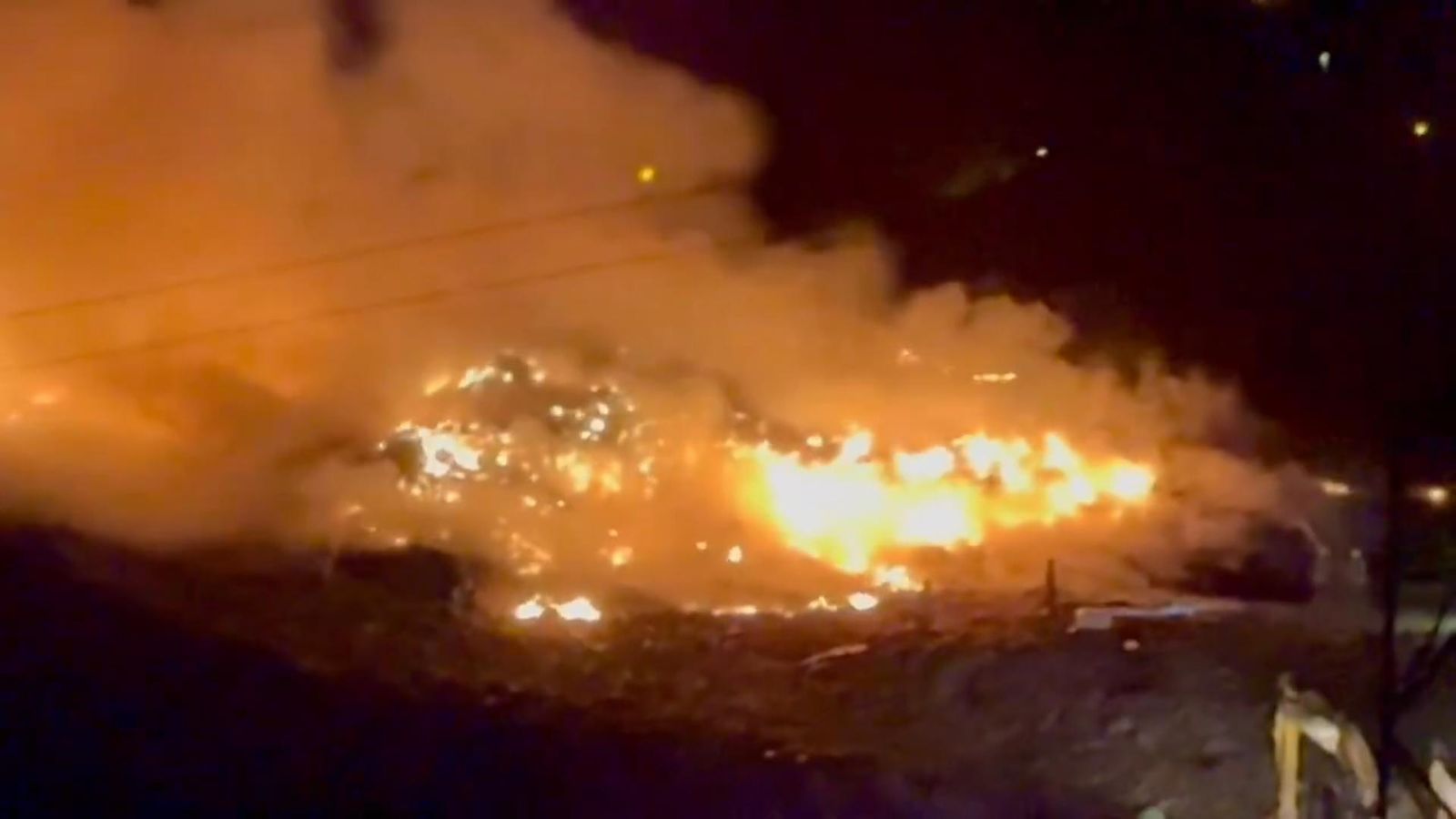 A large fire broke out at a landfill in Newcastle during the early ...