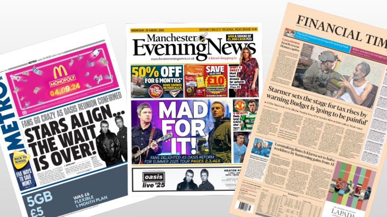 Wednesday's national newspaper front pages | UK News | Sky News