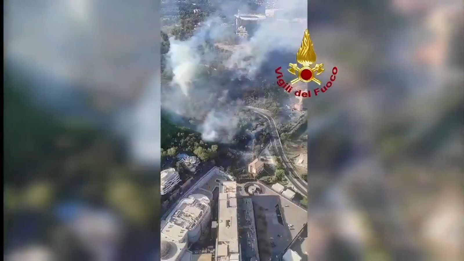 Firefighters battle wildfire near Italian state broadcaster | News UK ...