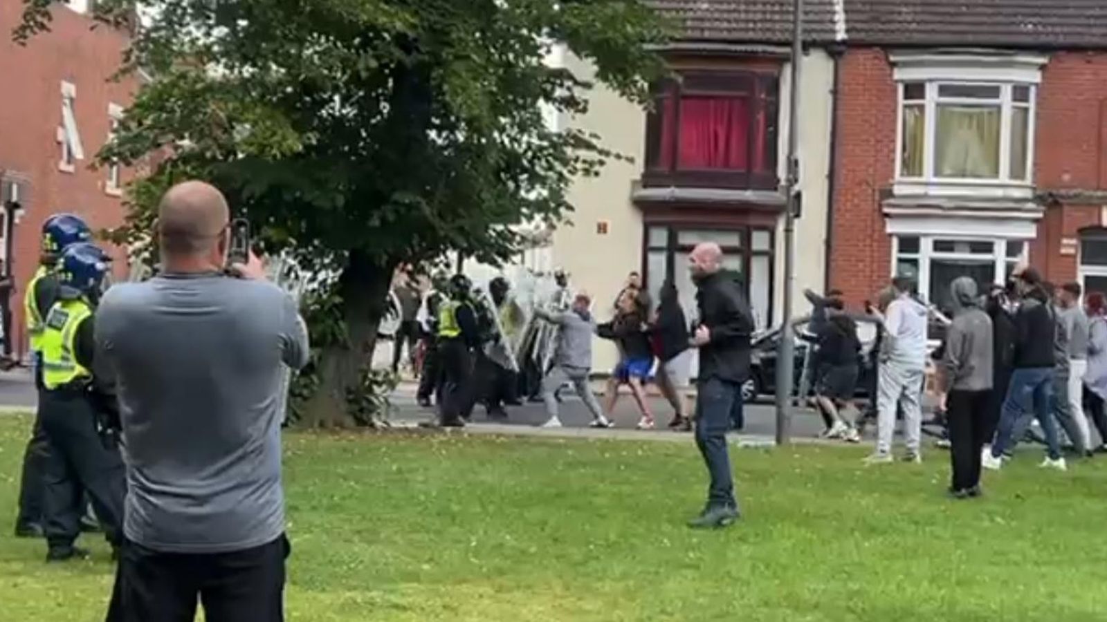 Rioters attack police, damage cameraman's gear in Middlesbrough | UK ...