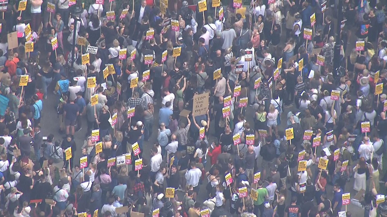 'Farage is fanning the flames of racism' - Hundreds of anti-racism ...