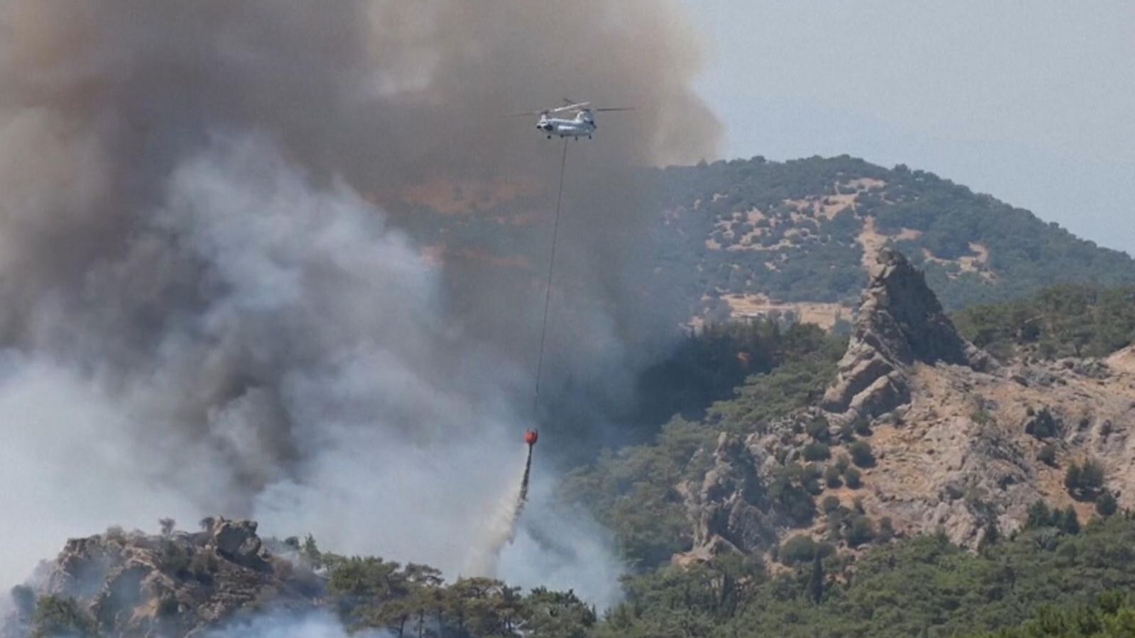 Firefighters battle forest fires raging in western Turkey | World News ...