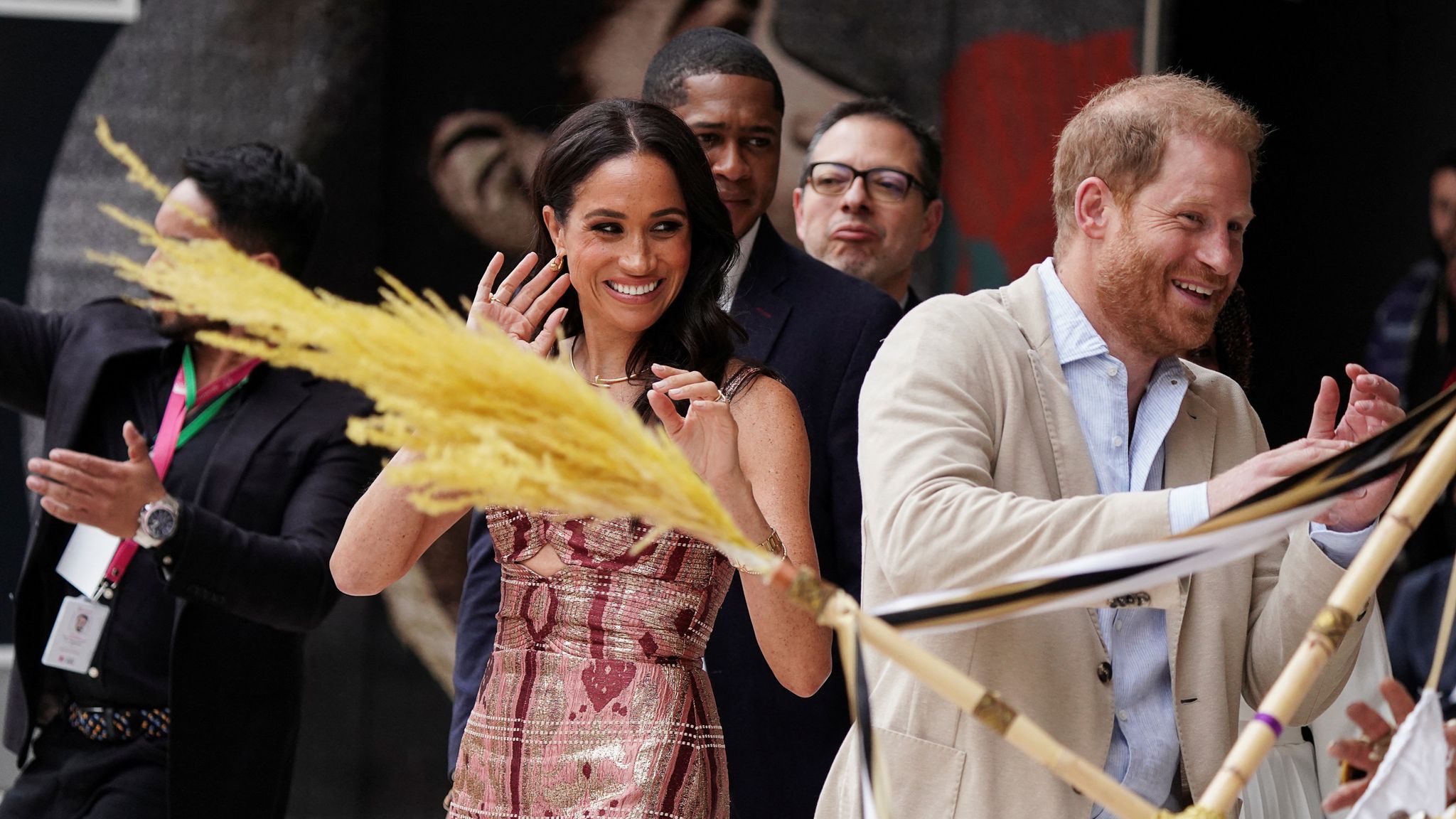 Prince Harry and Meghan arrive in Colombia after vice president 'moved ...