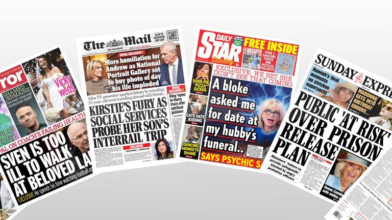 newspaper fan on 24/08 previewing papers for 25/08