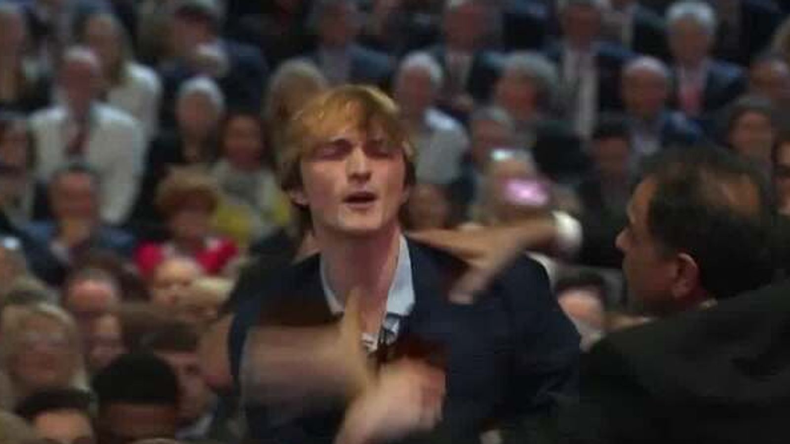 Moment protester interrupts Chancellor Rachel Reeves' speech at Labour ...