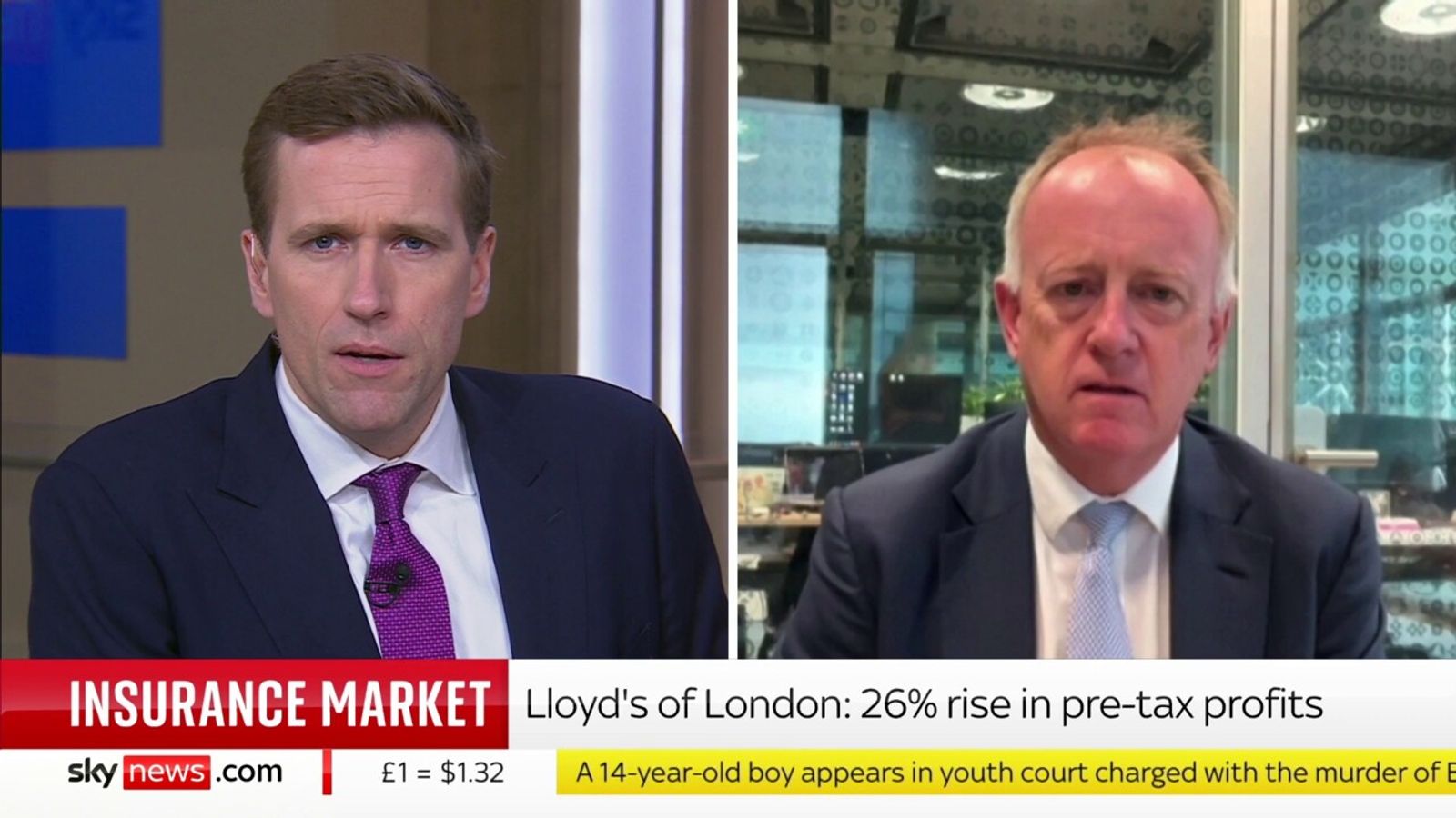 Lloyd's of London boss on outlook in 'riskier world' | News UK Video News | Sky News