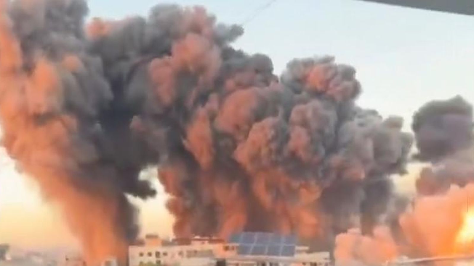 Moment Beirut rocked by multiple large blasts | World News | Sky News