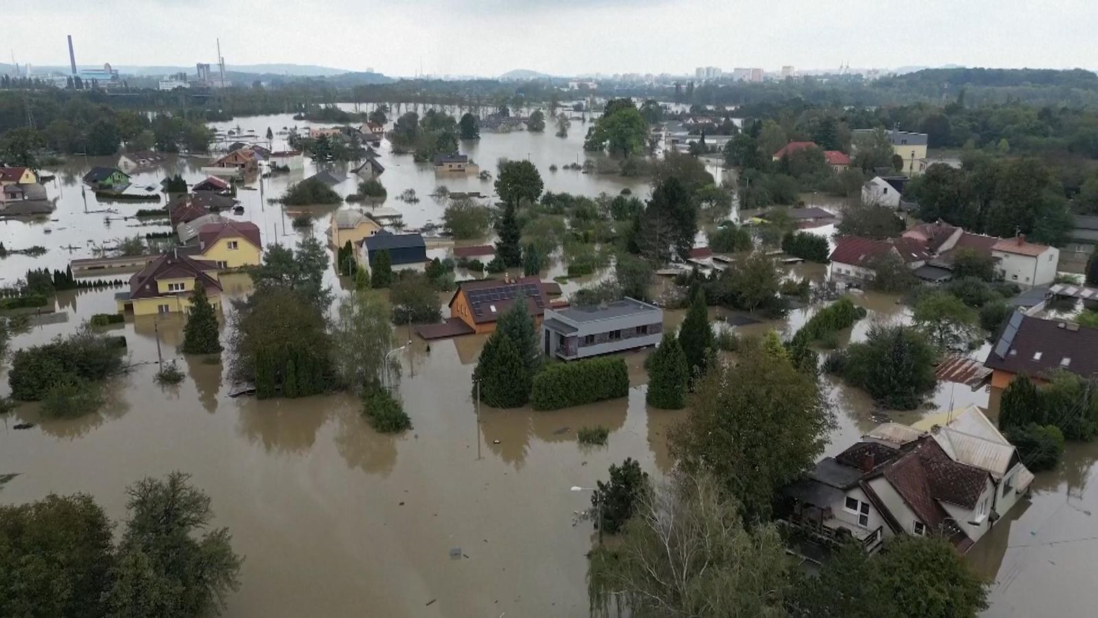 Heavy flooding hits Czech Republic and neighbouring countries | Sky News