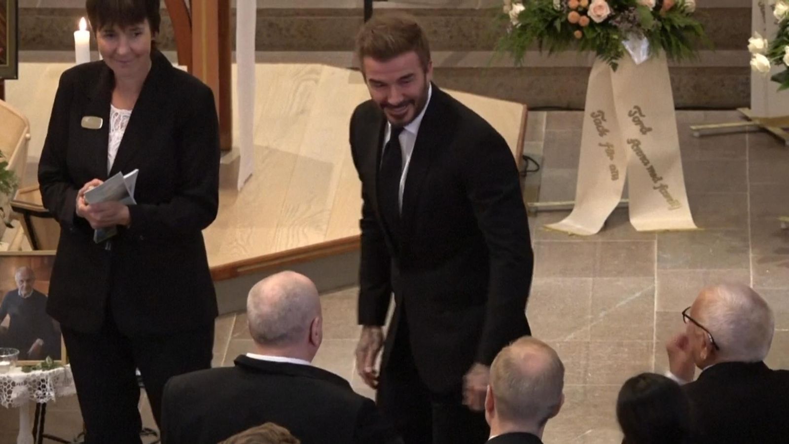 David Beckham attends Sven-Goran Eriksson's funeral | UK News | Sky News