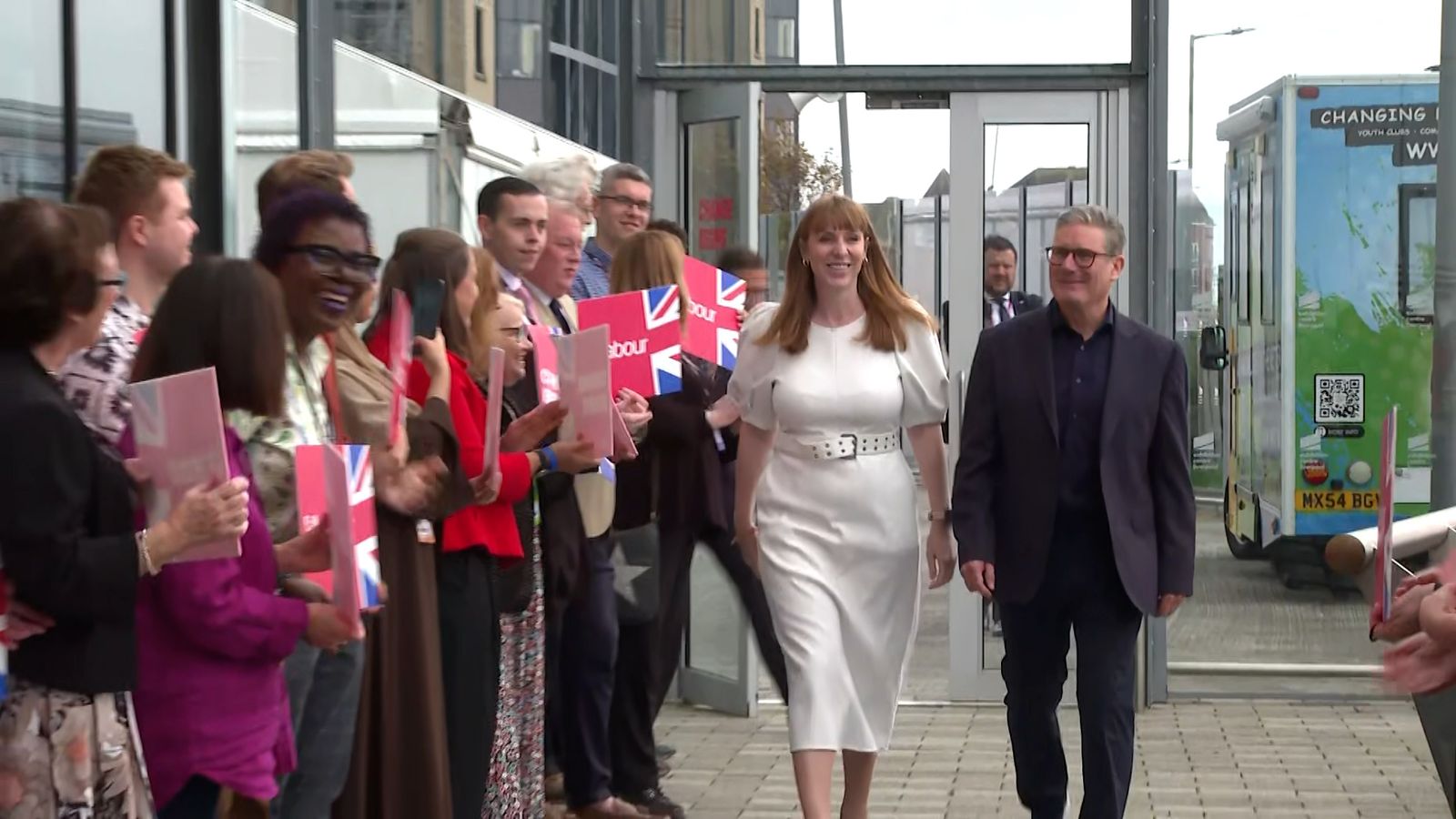 Sir Keir Starmer and Angela Rayner arrive at Labour Party conference ...