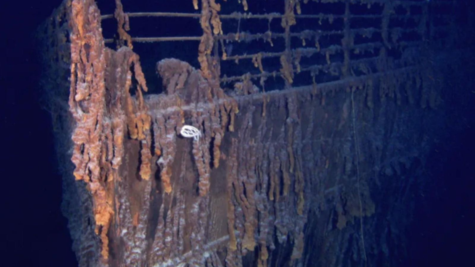 Titanic: Railings on ship's iconic bow have broken off and fallen to ...