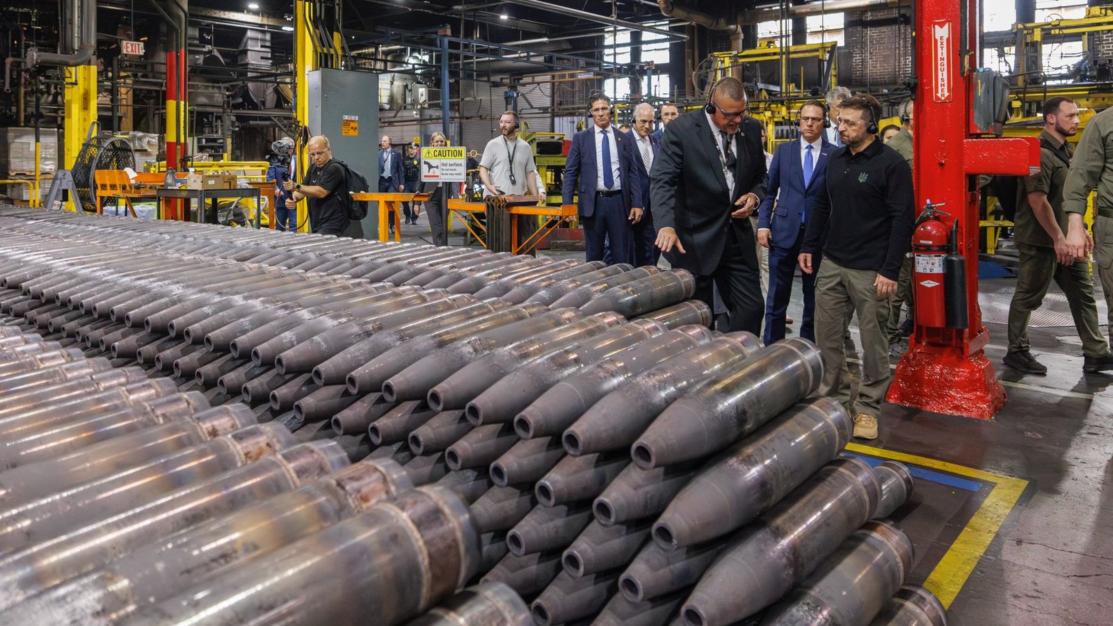 Volodymyr Zelenskyy kicks off key US trip with visit to ammunition ...