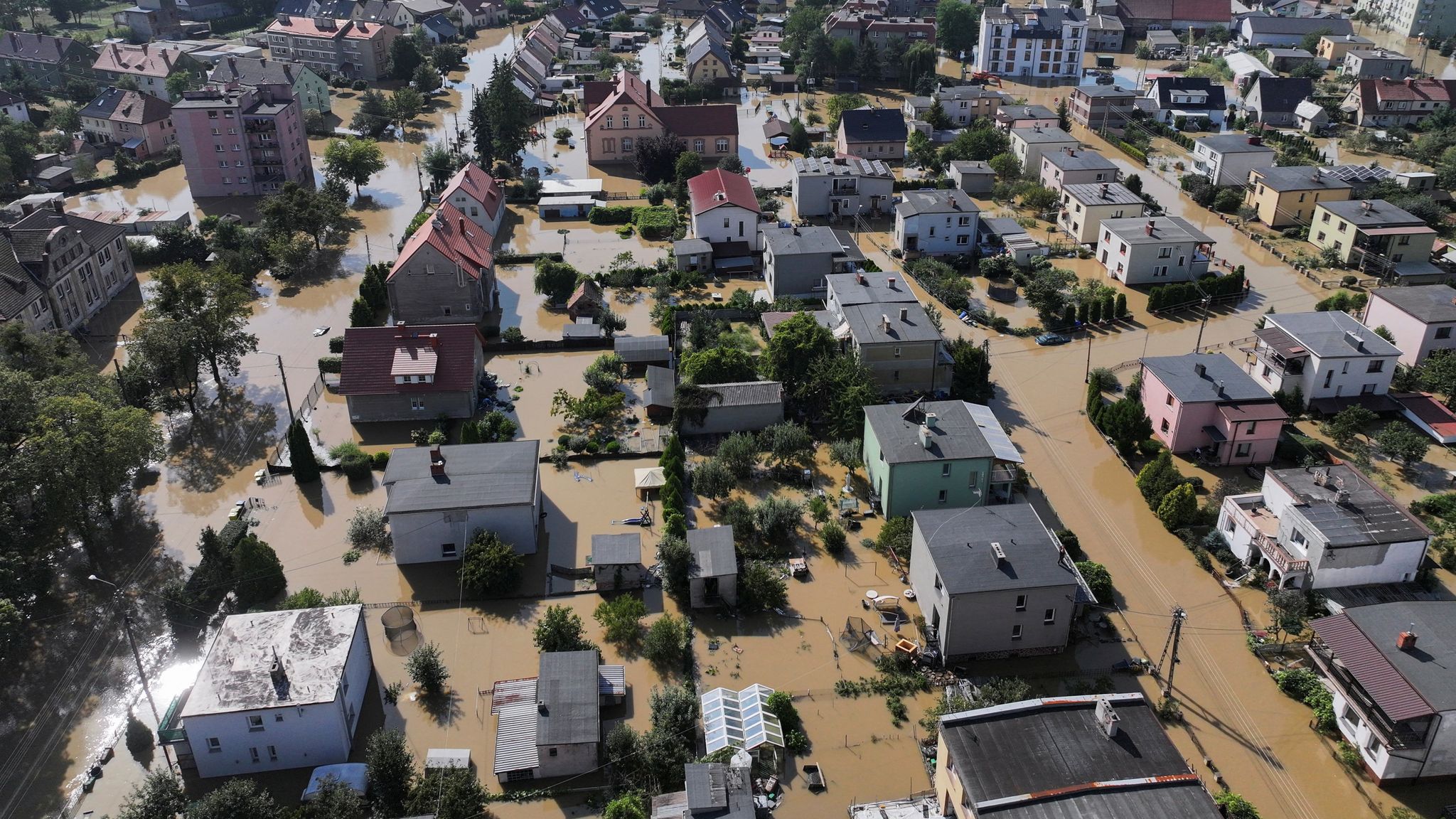 Boats are better than cars in the Polish town where floods have damaged ...