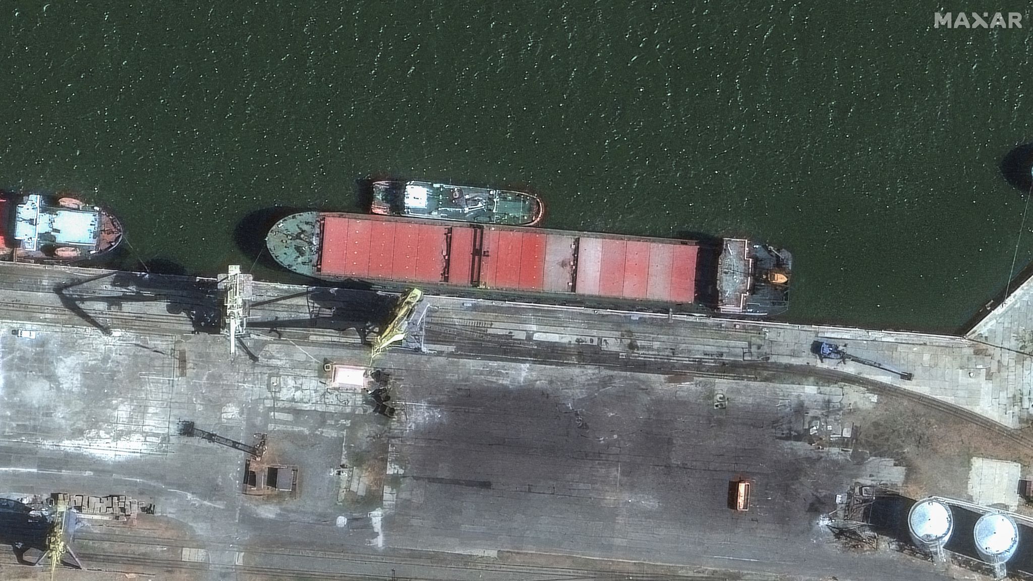 Russian ship captured in satellite image 'delivering ballistic missiles ...
