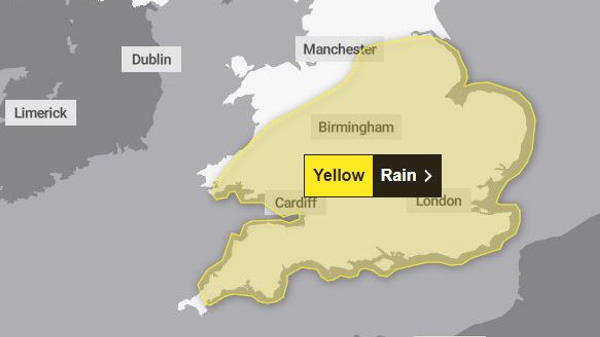 UK weather: Thundery showers to hit as yellow warning for rain issued ...