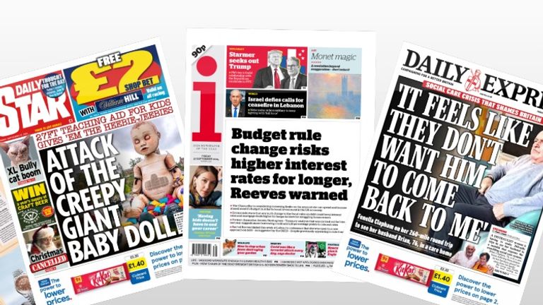 Press Preview: Friday's front pages | News UK Video News | Sky News