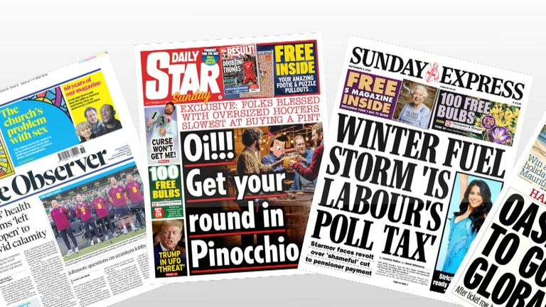 Press Preview: Sunday's front pages | News UK Video News | Sky News