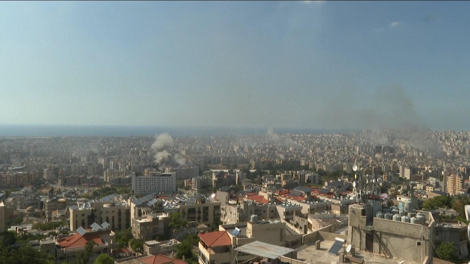 Lebanon: Large explosions heard in Beirut | News UK Video News | Sky News