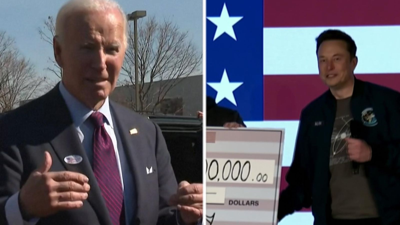 President Biden jokes about registering for Musk’s $1 million lottery ...