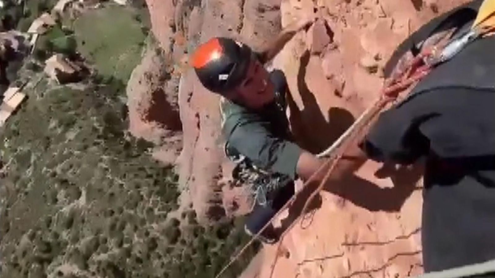 Helicopter crew rescues French climber from cliff in Spain | World News ...