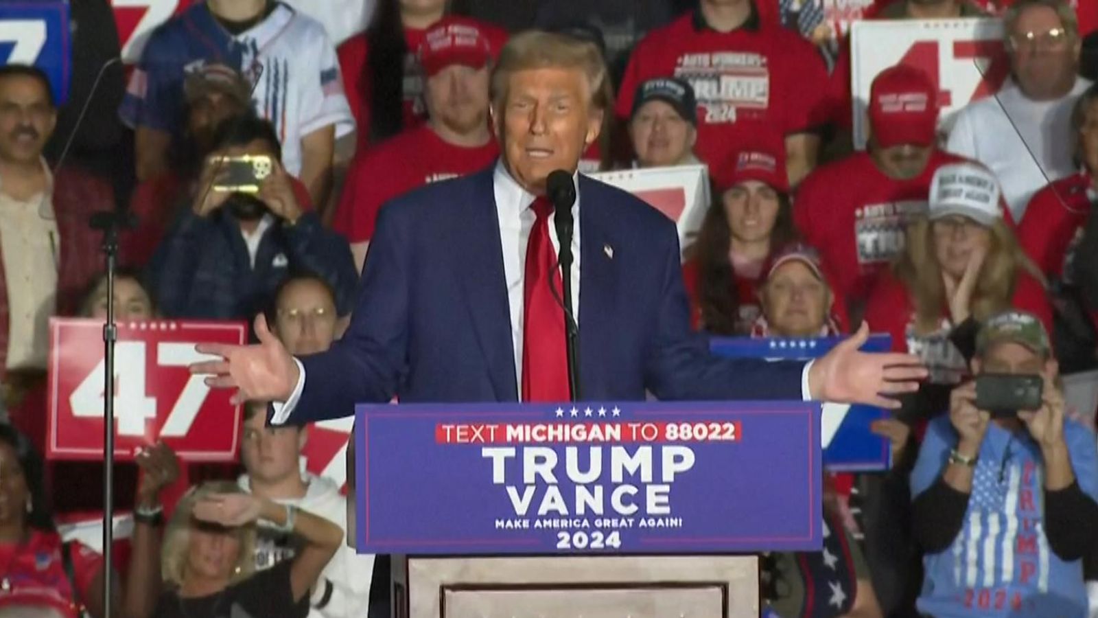 Donald Trump's assessment of star's appearance at Kamala Harris rally ...