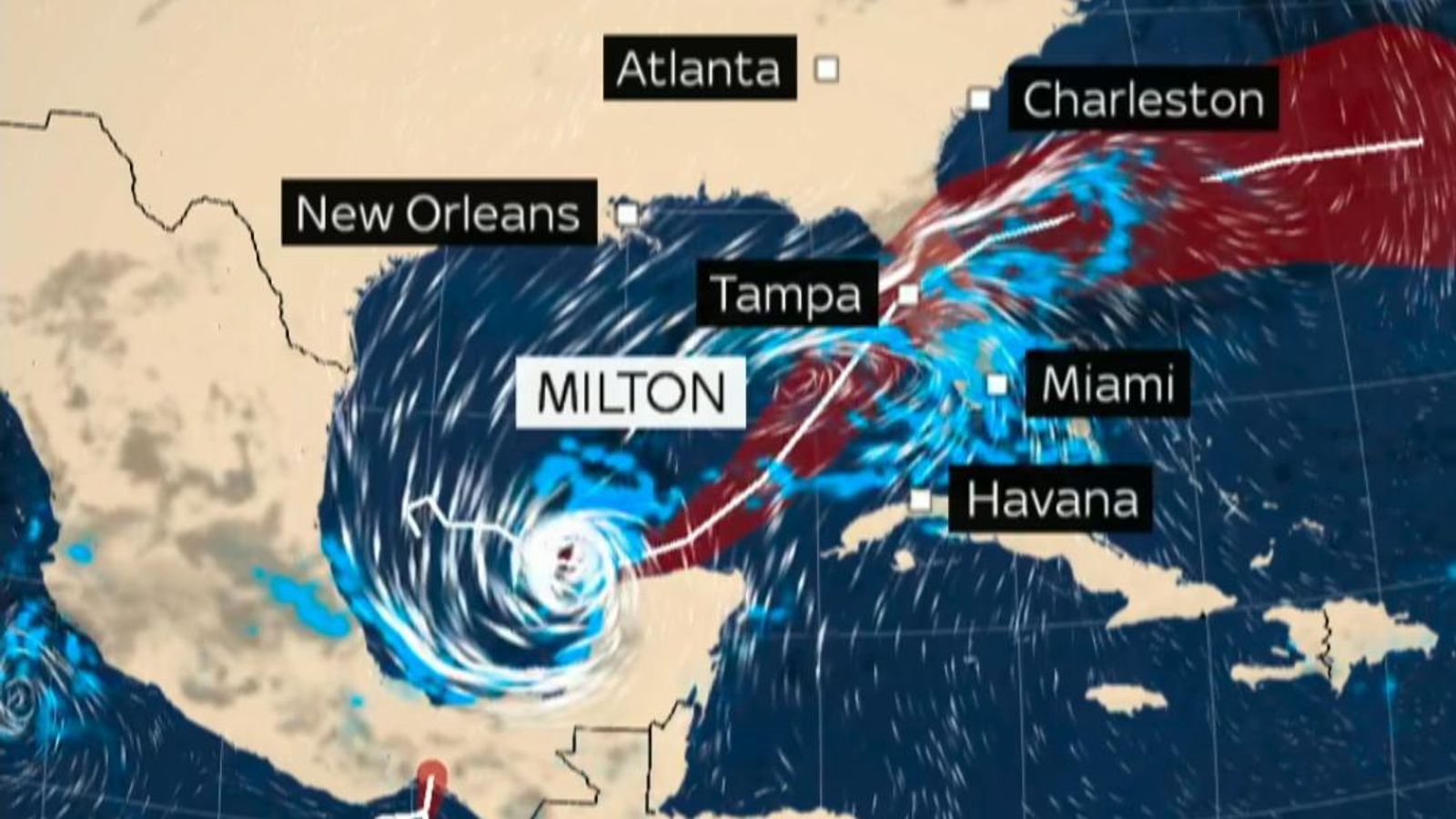 Hurricane Milton set to strengthen into major Category 5 storm as it heads towards Florida | US ...