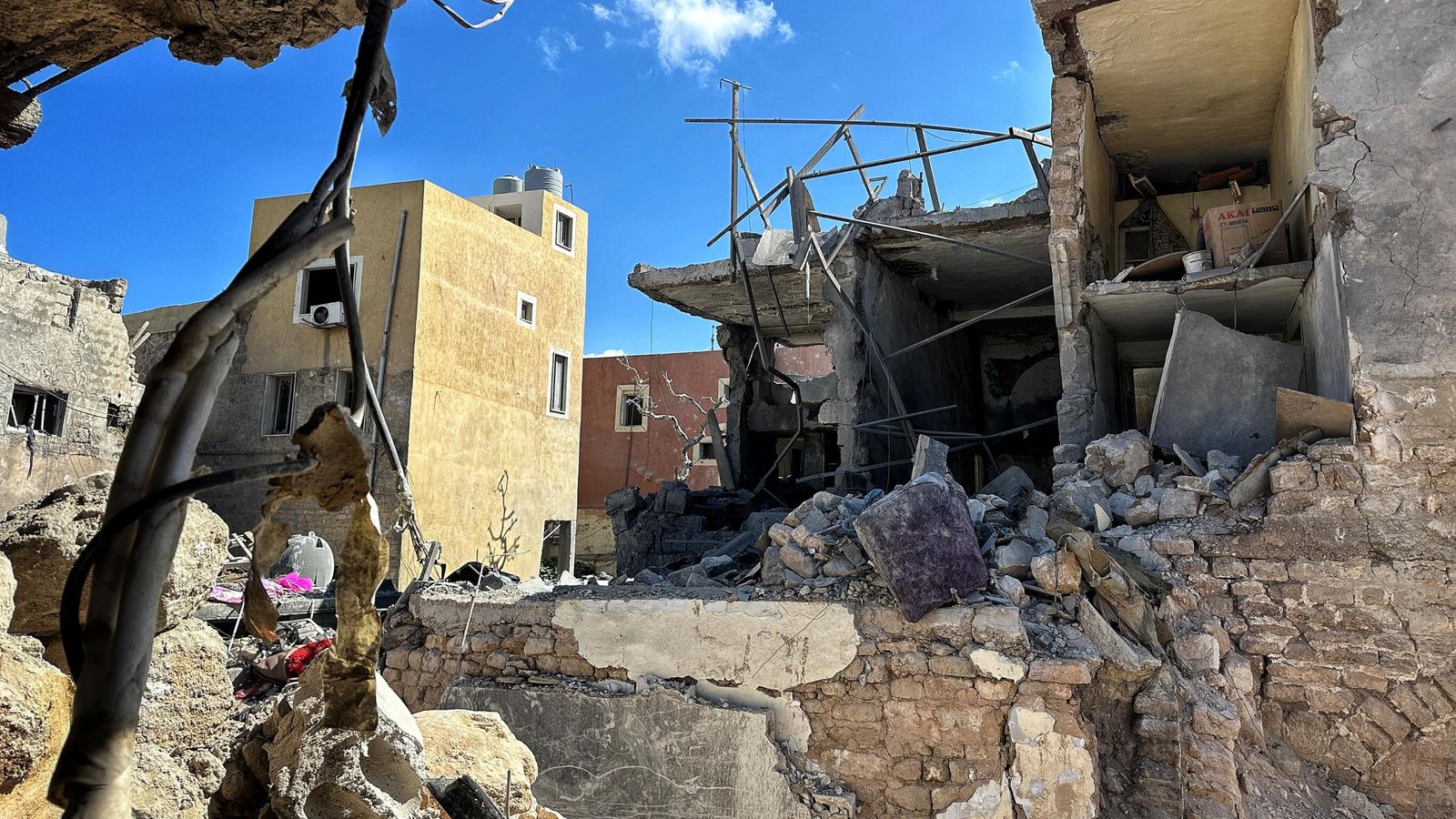 Children's toys in rubble of deadly apartment block strike in Lebanon ...