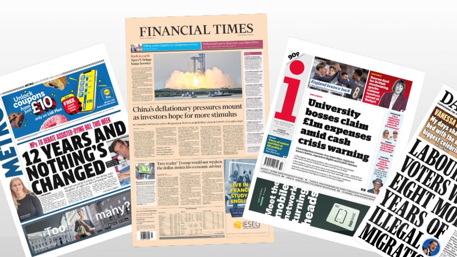 Monday's national newspaper front pages | UK News | Sky News