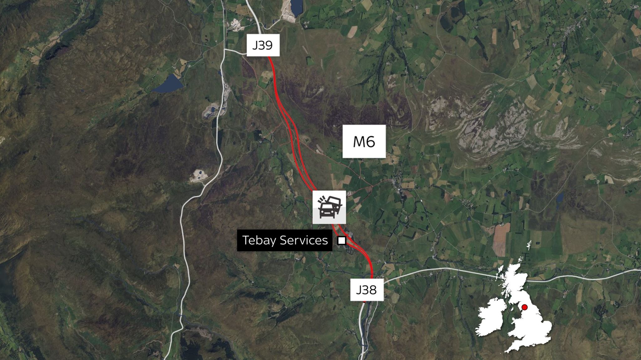 Two children among five dead in M6 crash | UK News | Sky News