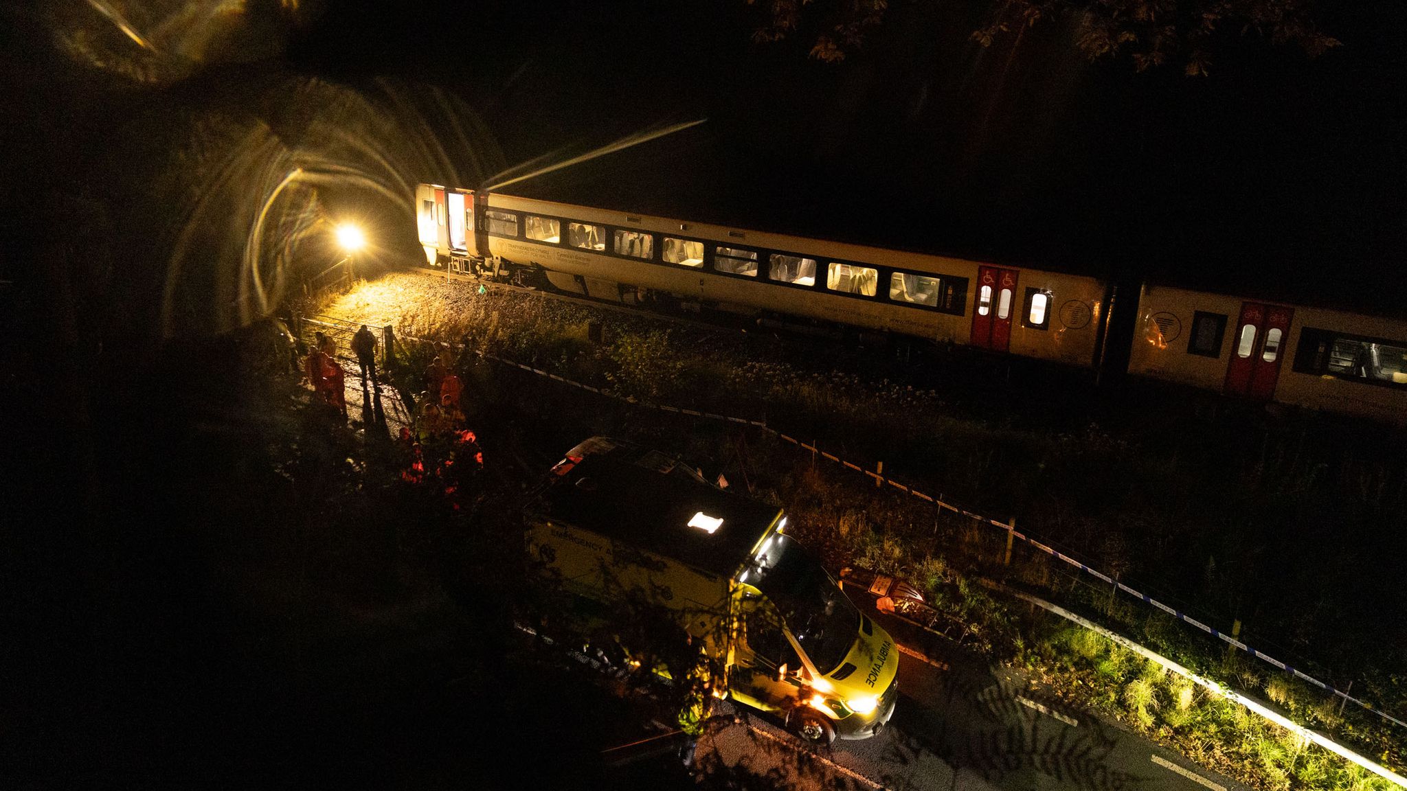 Train 'may have skidded on track' before crash in Wales that left one ...