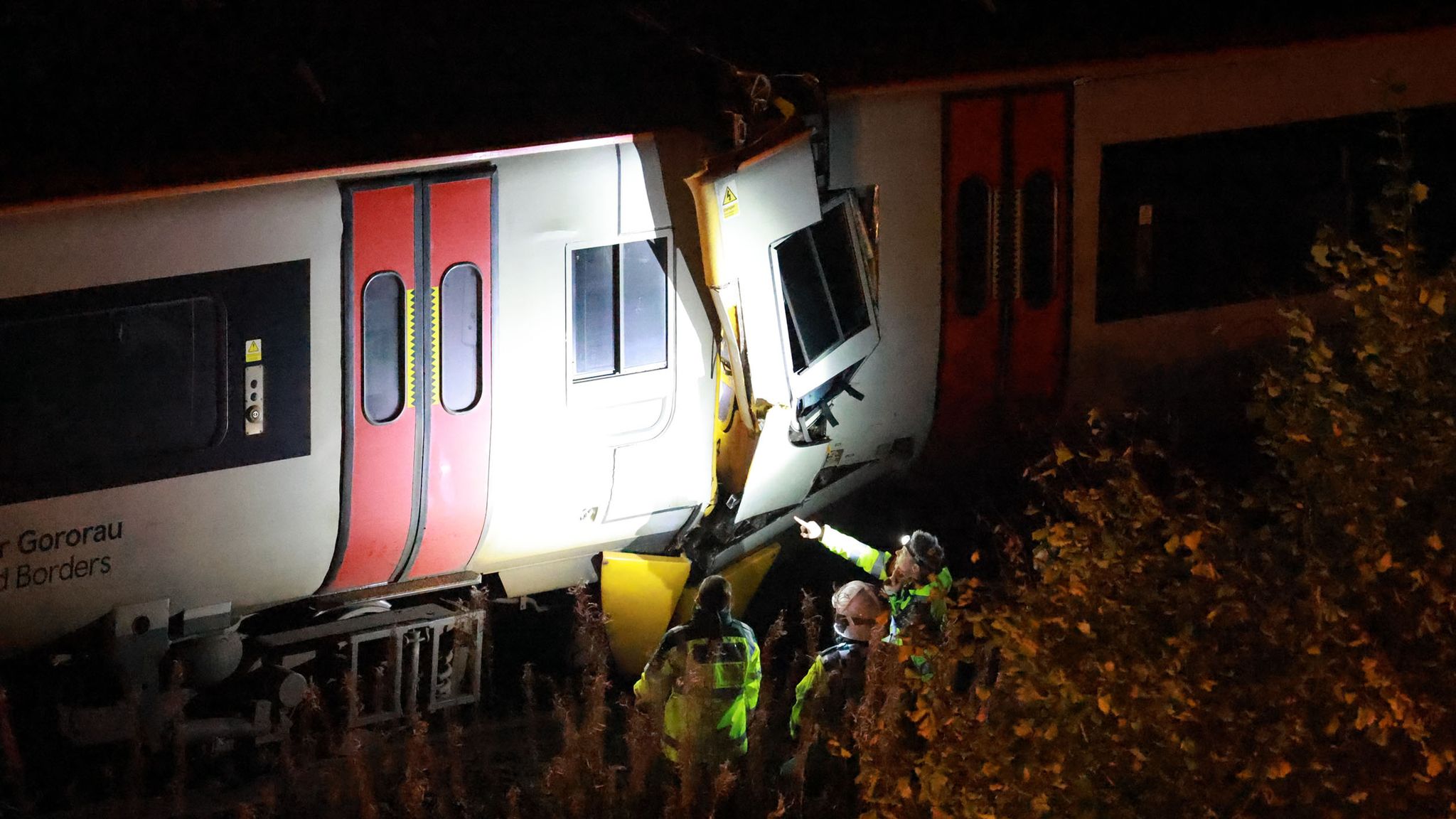 Train 'may have skidded on track' before crash in Wales that left one ...