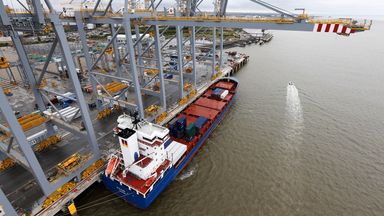 Sky News gets a look at what's set to be the 'biggest port in Britain ...
