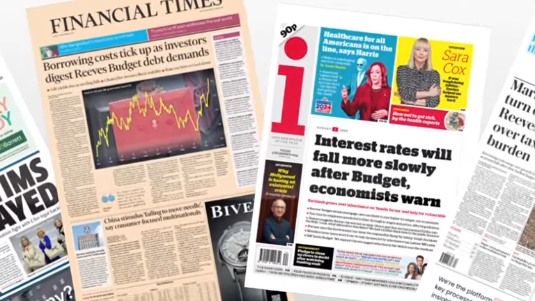 Press Preview: Friday's front pages | News UK Video News | Sky News