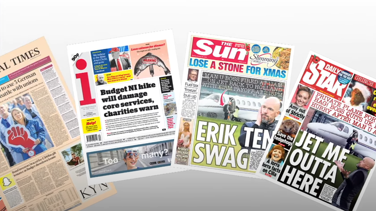 Press Preview: Thursday's front pages | News UK Video News | Sky News