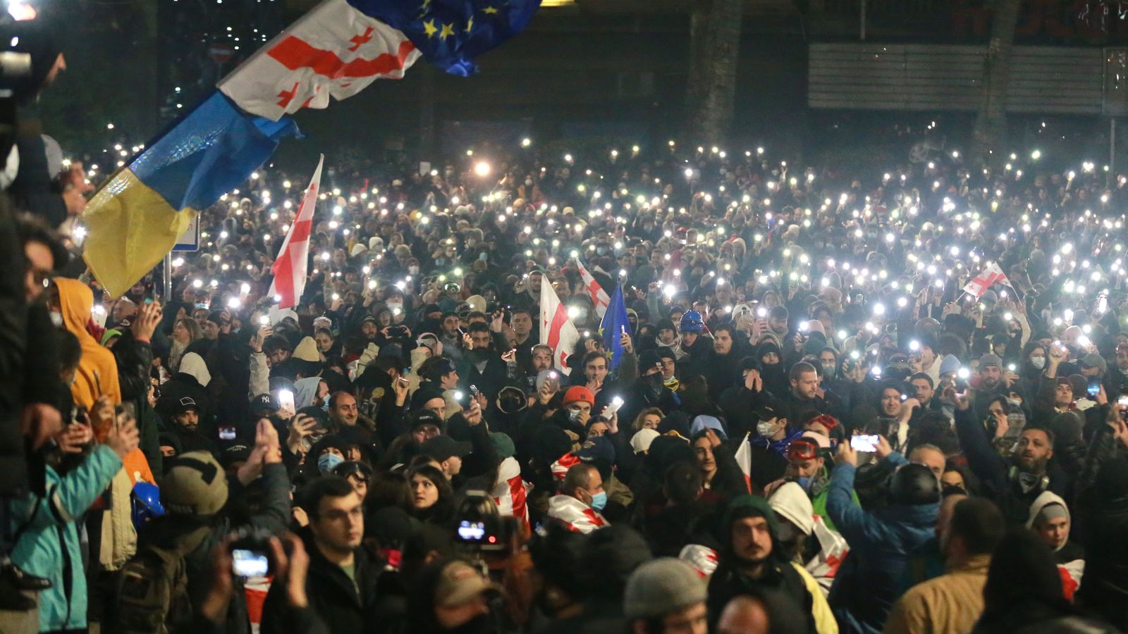 Georgia: Protesters gather for third night of demonstrations after ...