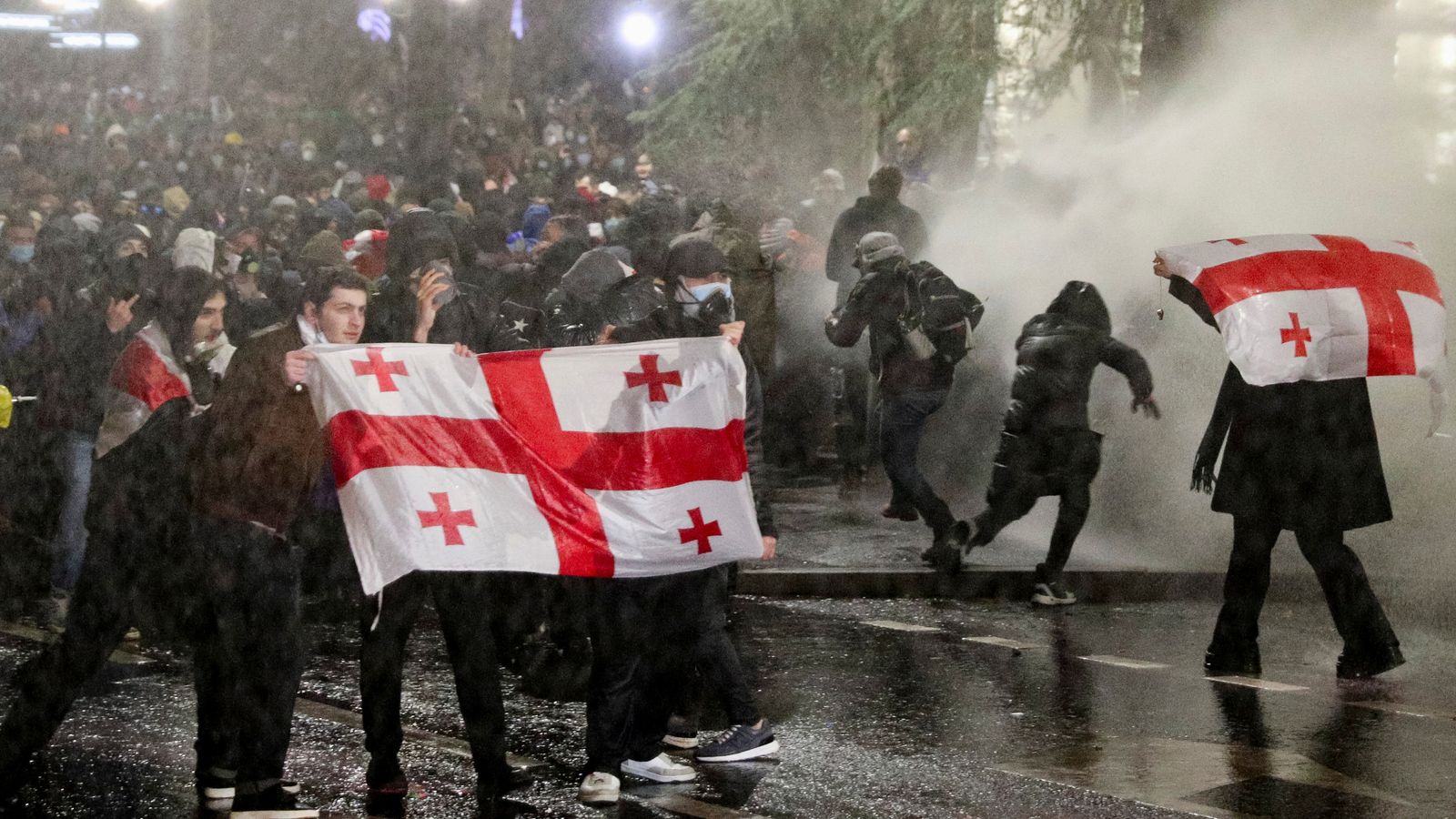Georgia protests: President says government 'not legitimate' as ...