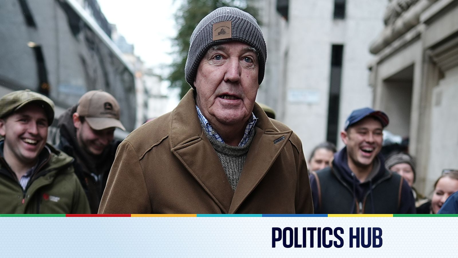 Politics latest: Jeremy Clarkson arrives to join protest over family ...