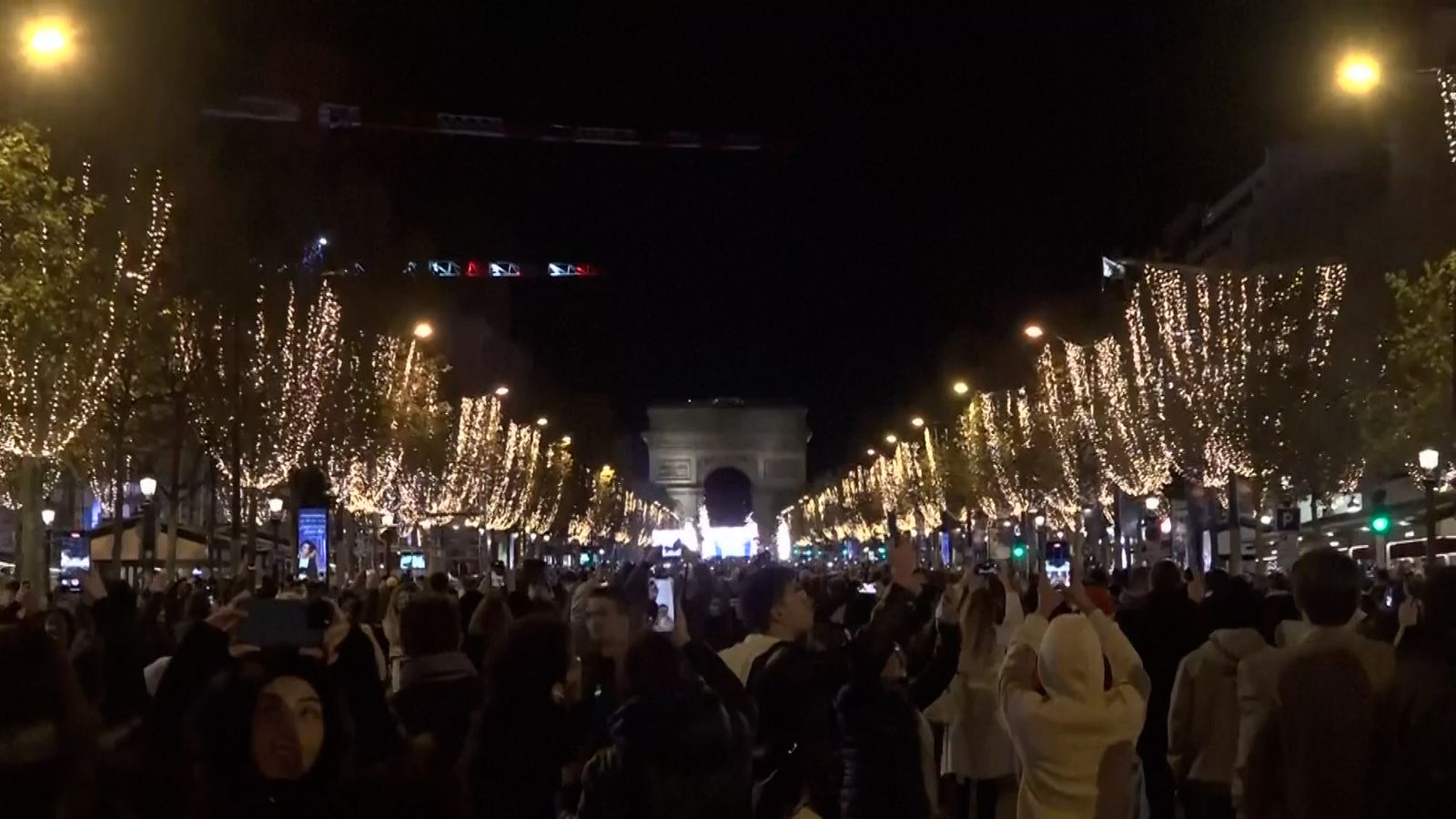 Paris: Christmas lights switched on along the Champs-Élysées | World ...