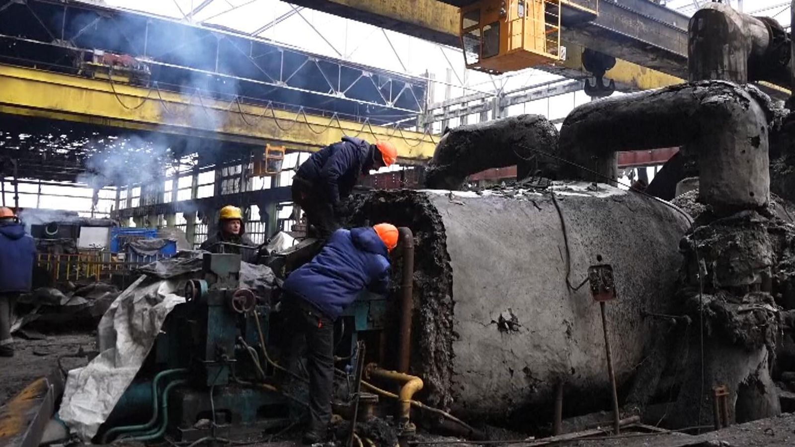 Ukraine war: Power plant workers repair damage after Russian missile ...